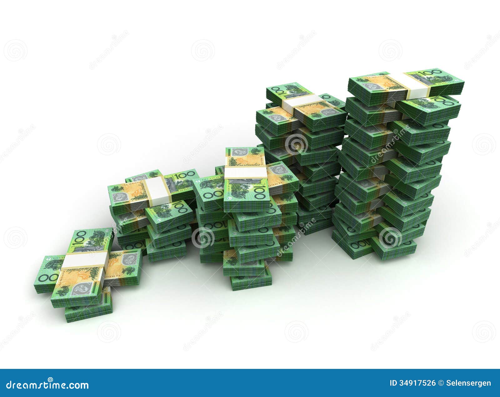 Stack of Australian Dollar stock illustration. Illustration of ...