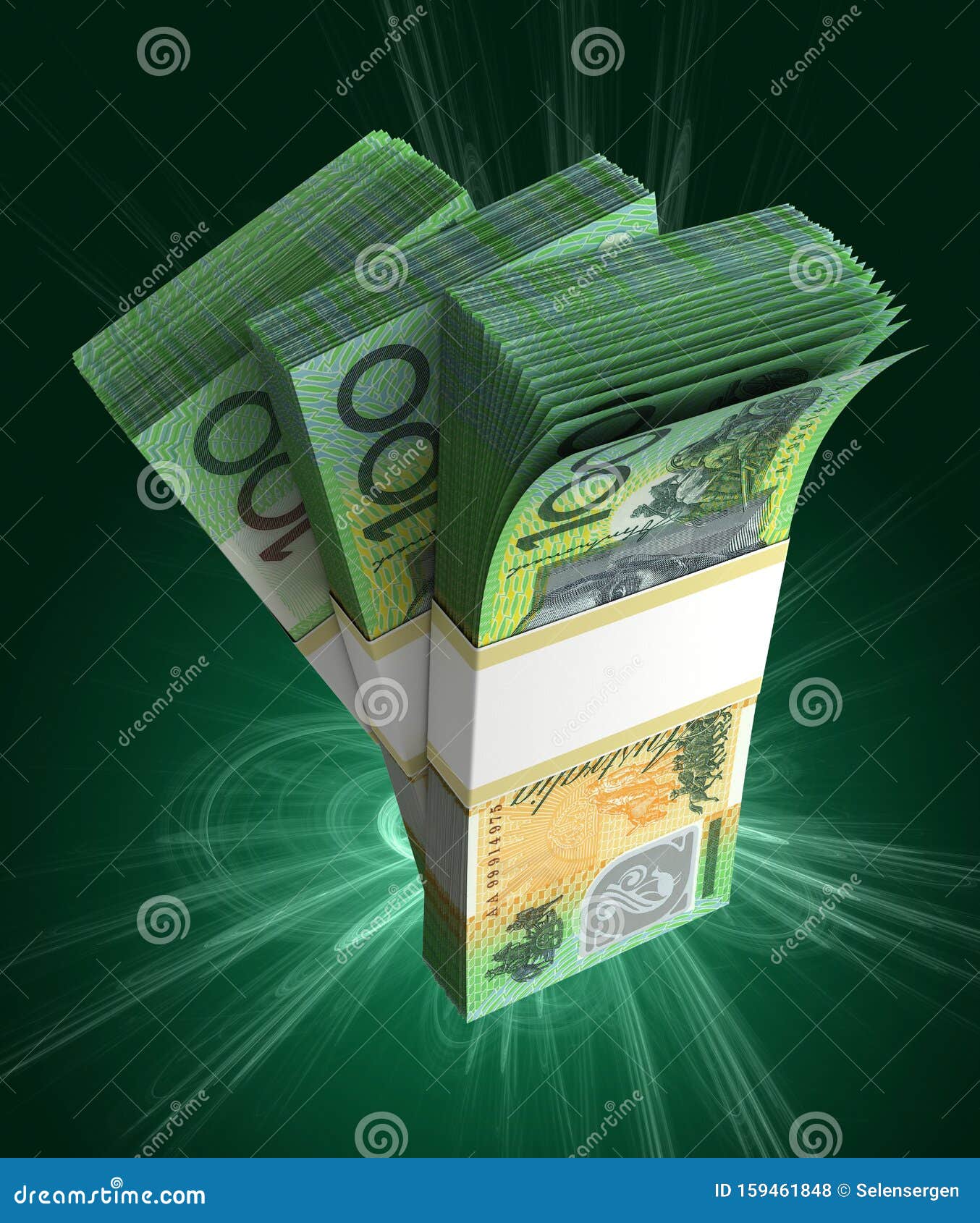 Stack of Australian Dollar stock illustration. Illustration of concept ...