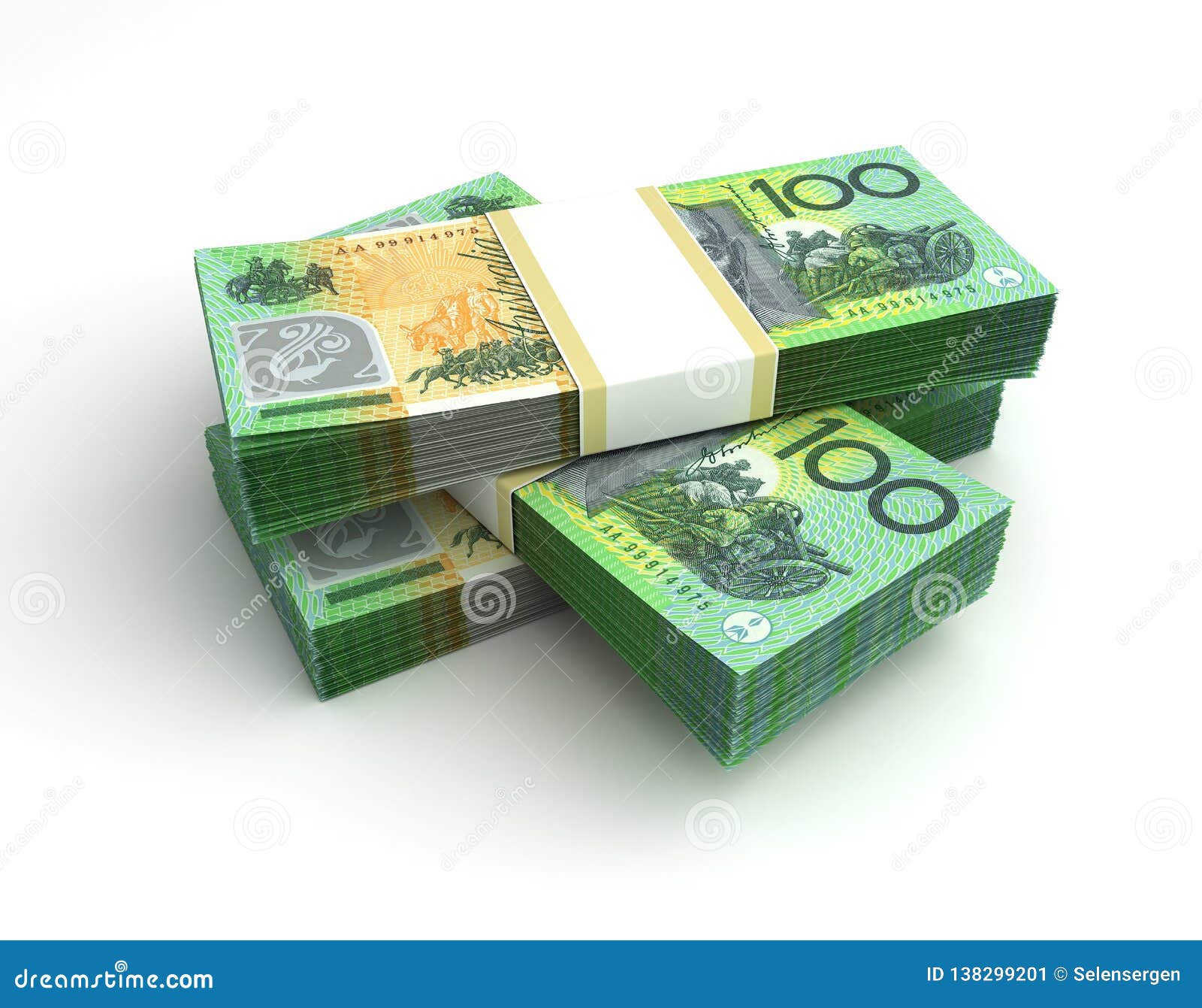 Stack of Australian Dollar stock illustration. Illustration of concept ...