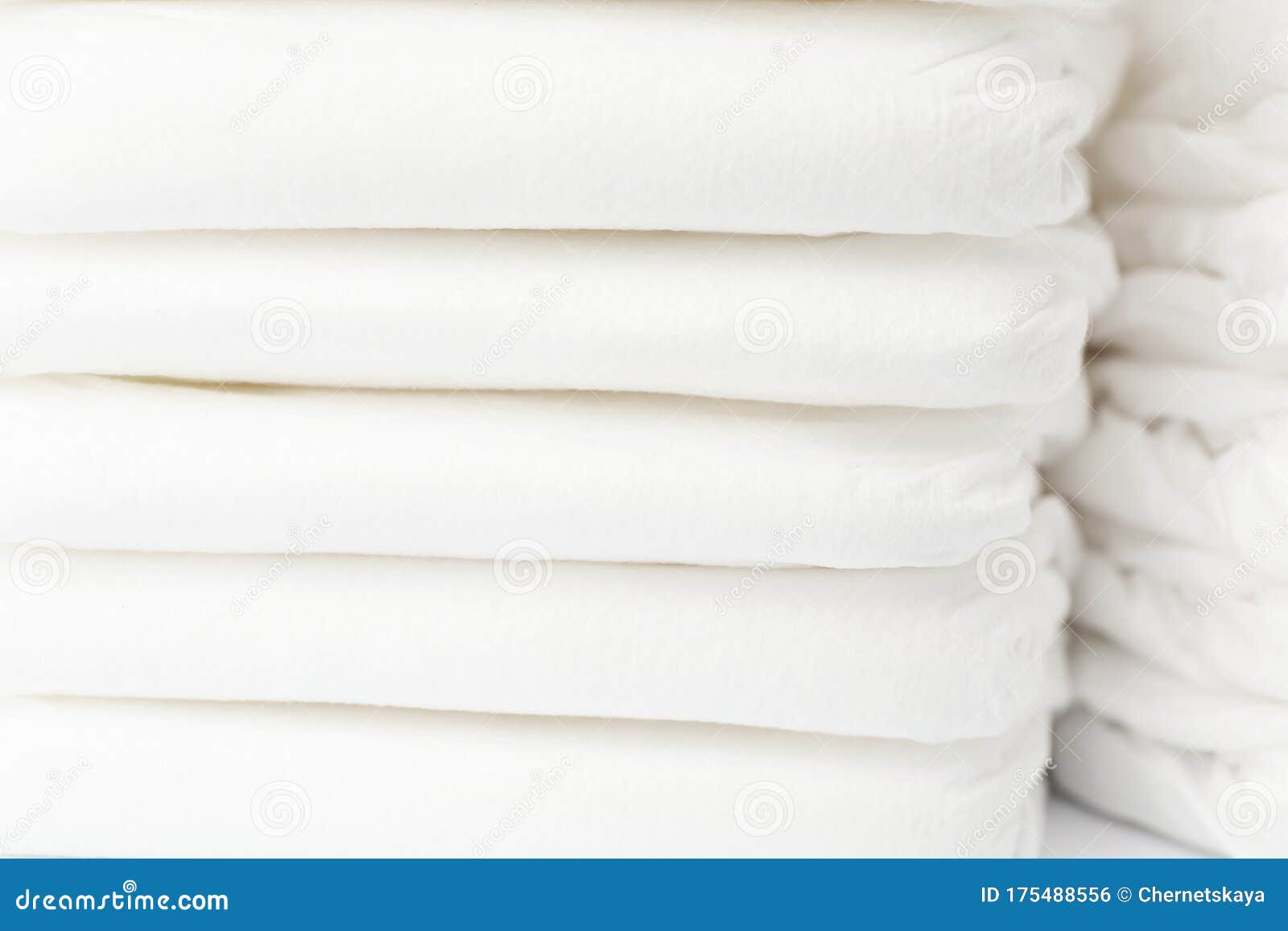 Stack of Baby Diapers As Background, Closeup Stock Photo - Image of ...