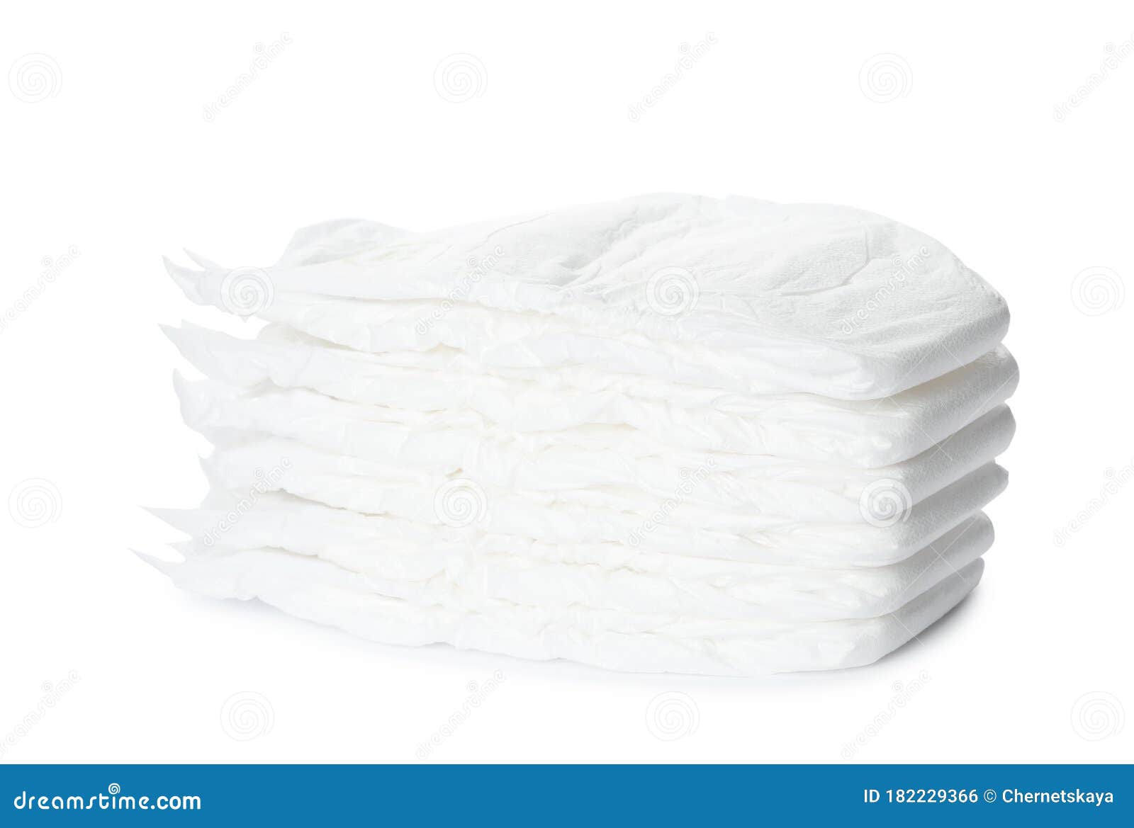 Stack of Baby Diapers Isolated Stock Photo - Image of lots, comfort ...