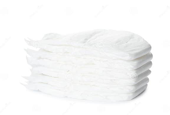 Stack of Baby Diapers Isolated Stock Photo - Image of lots, comfort ...