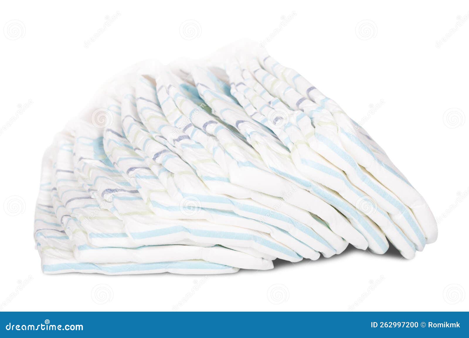 Stack of Baby Diapers Isolated on White Stock Photo - Image of white ...