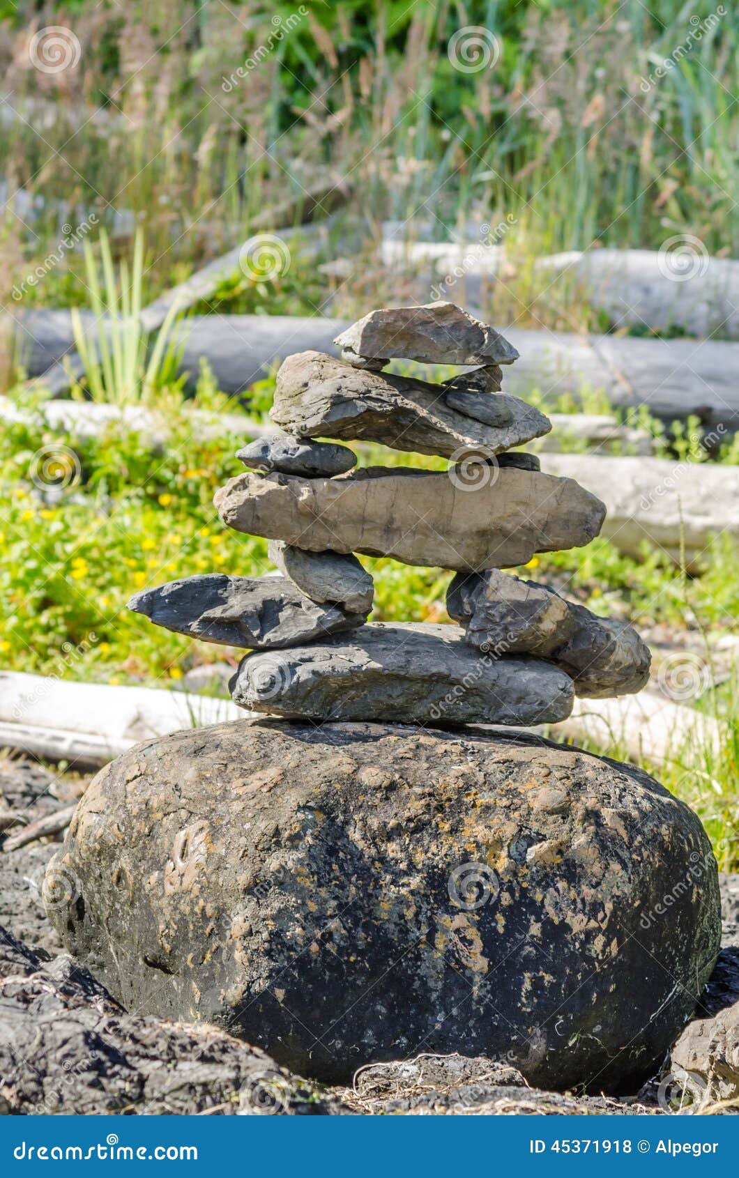 Stack of balanced Stones stock photo. Image of order - 45371918