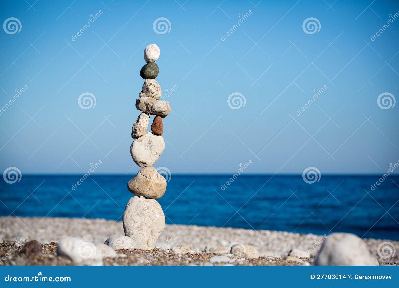 Stack of balancing pebbles stock photo. Image of stone - 27703014