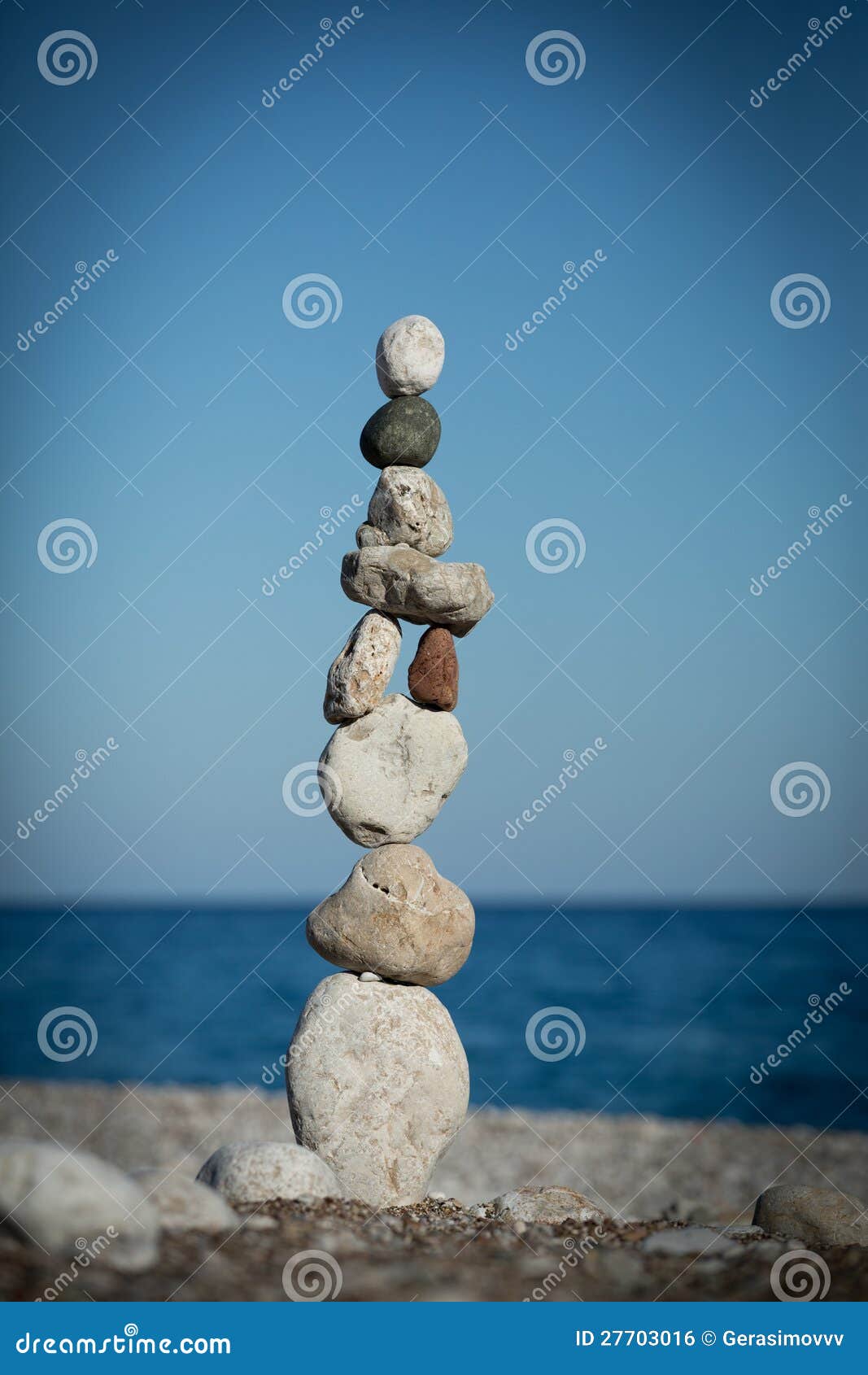 Stack of balancing pebbles stock photo. Image of scene - 27703016