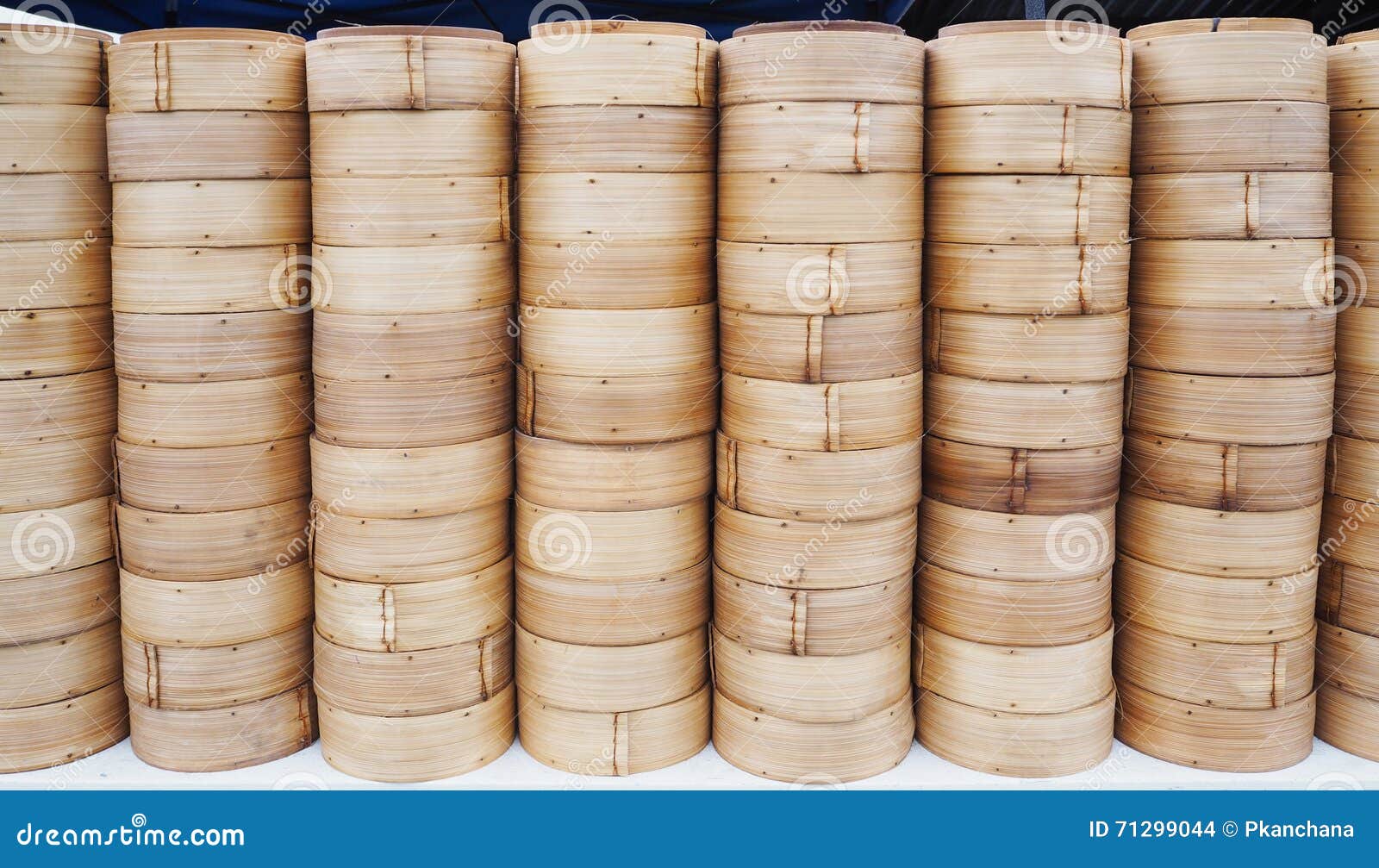 Stack of Bamboo Steamed Dim Sum Container Stock Photo - Image of meal ...
