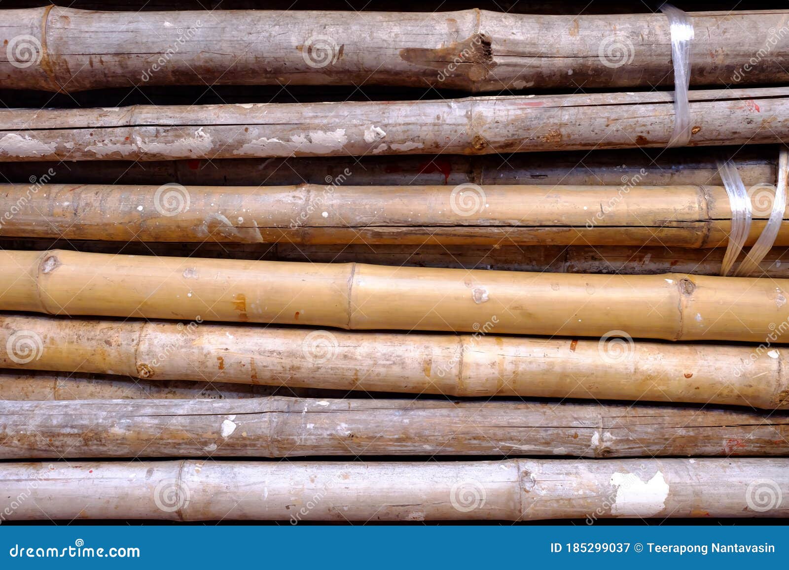 Stack of Bamboo Texture Background. Stock Image - Image of outdoor ...