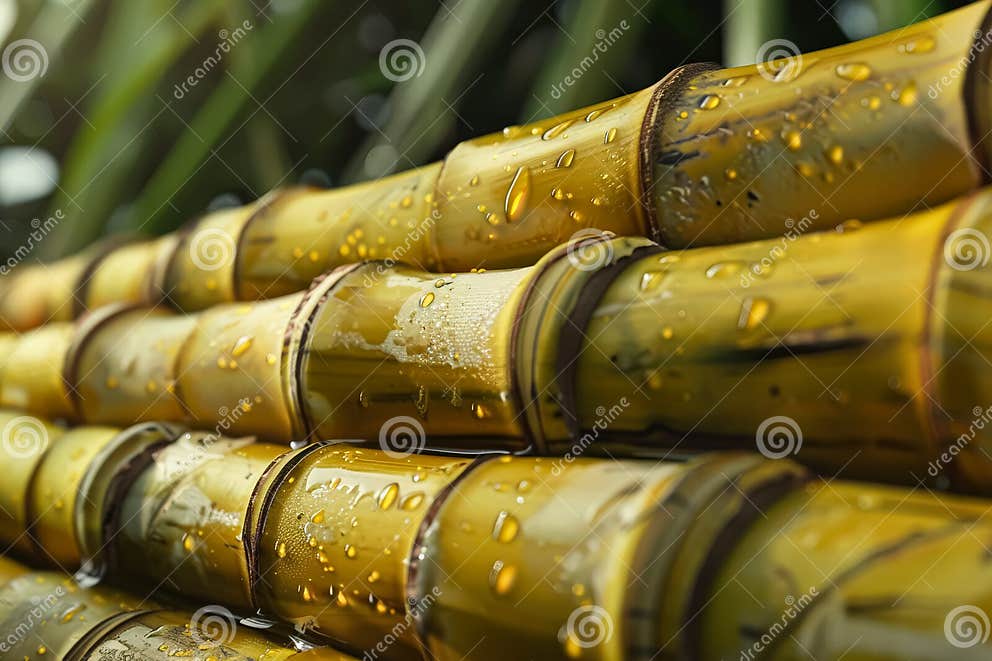 Stack of Bamboo with Water Droplets on it Stock Photo - Image of wood ...
