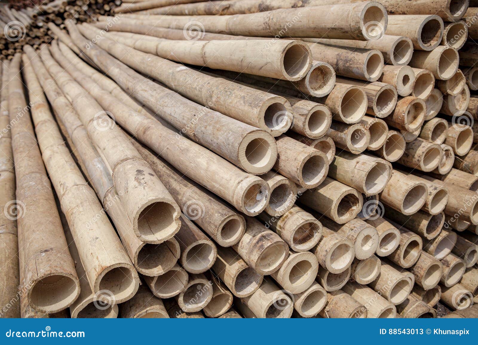 Stack of bamboo wood stock image. Image of close, pattern - 88543013