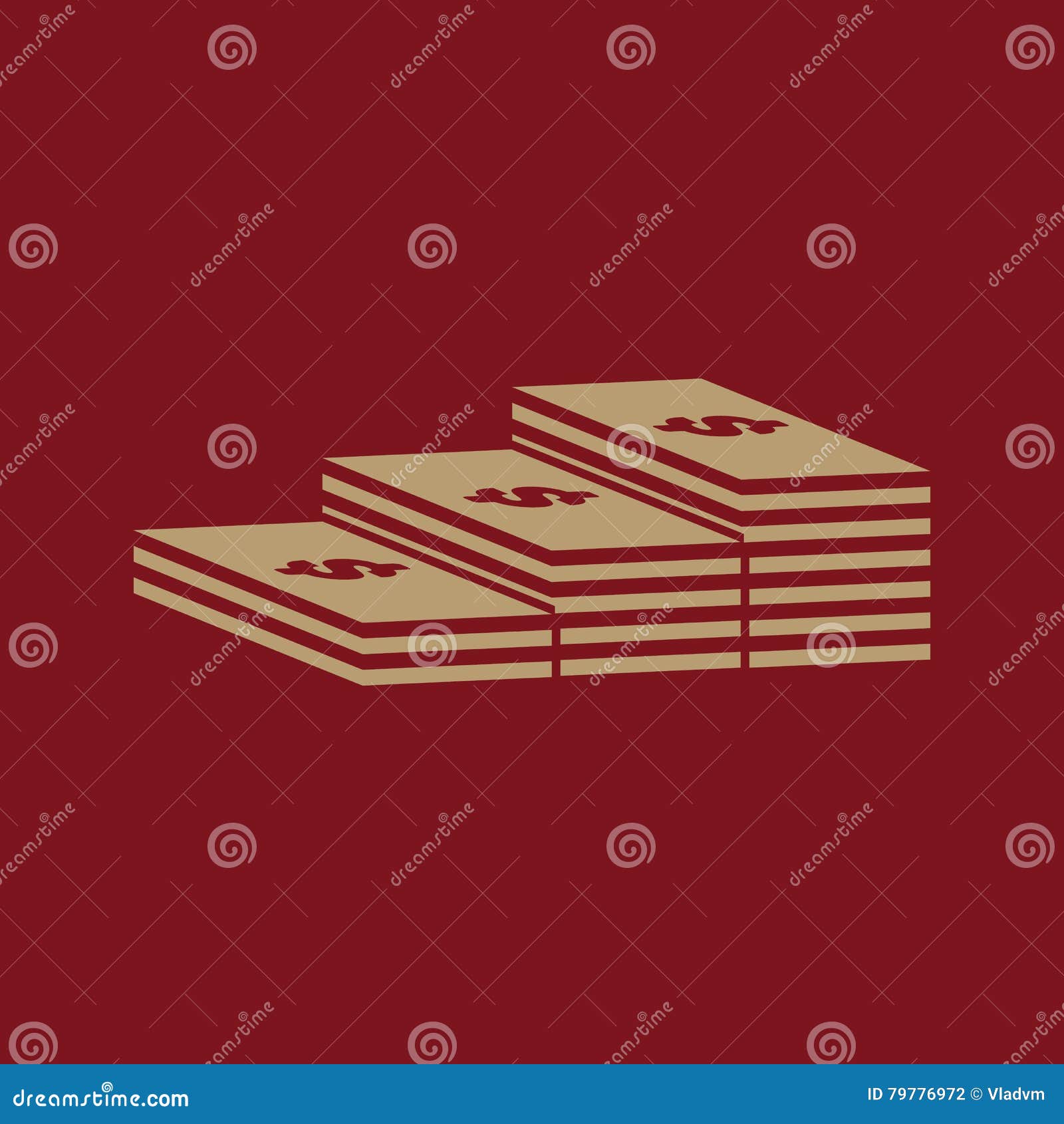 The Stack of Banknotes Icon. Greenback, Bank Note, Money Symbol Stock ...