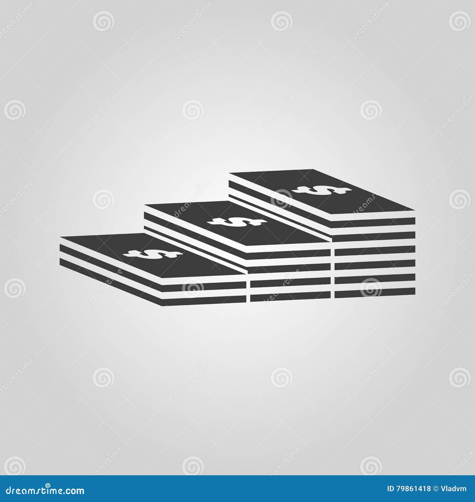 The Stack of Banknotes Icon. Greenback, Bank Note, Money Symbol Stock ...