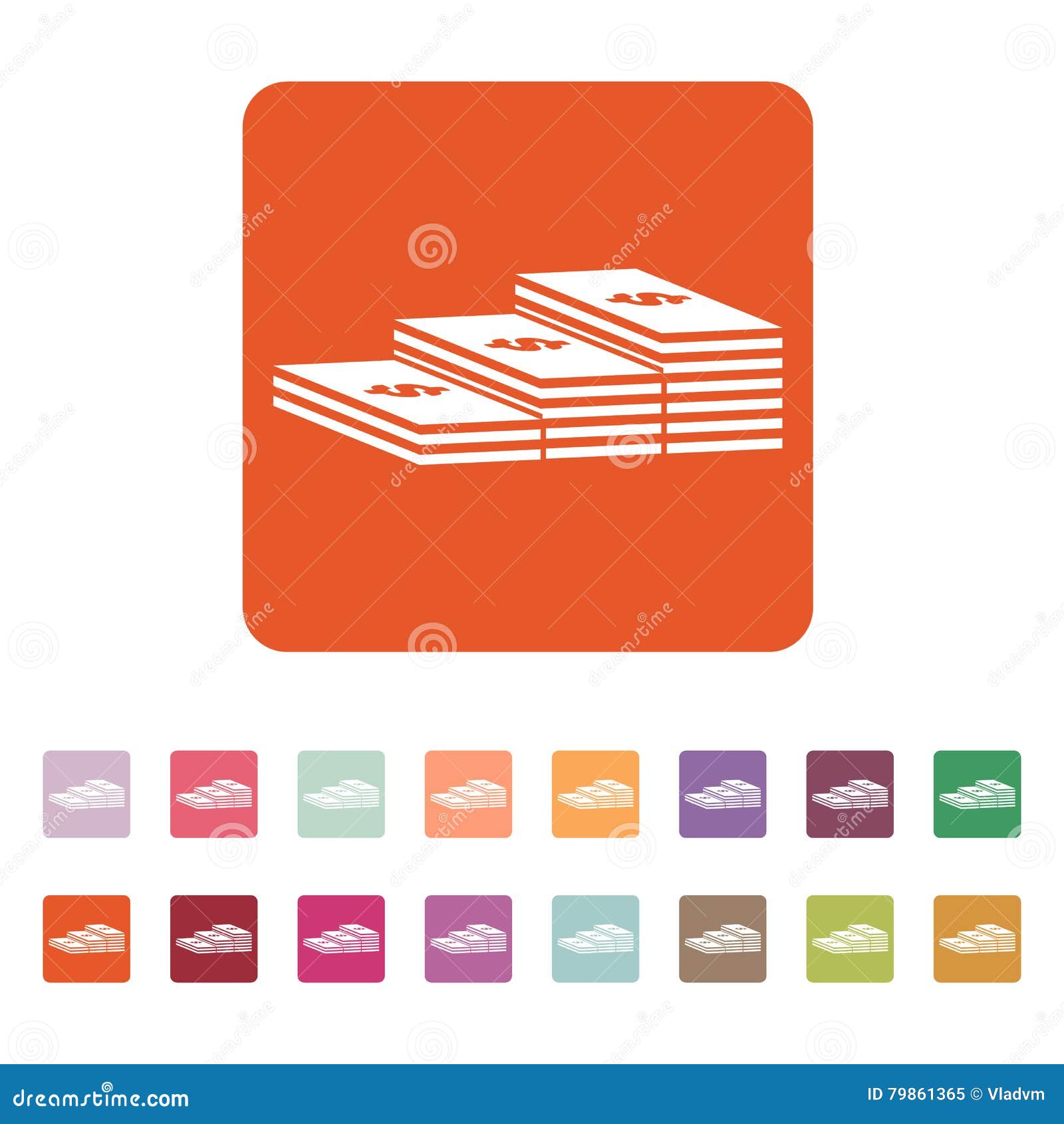 The Stack of Banknotes Icon. Greenback, Bank Note, Money Symbol Stock ...