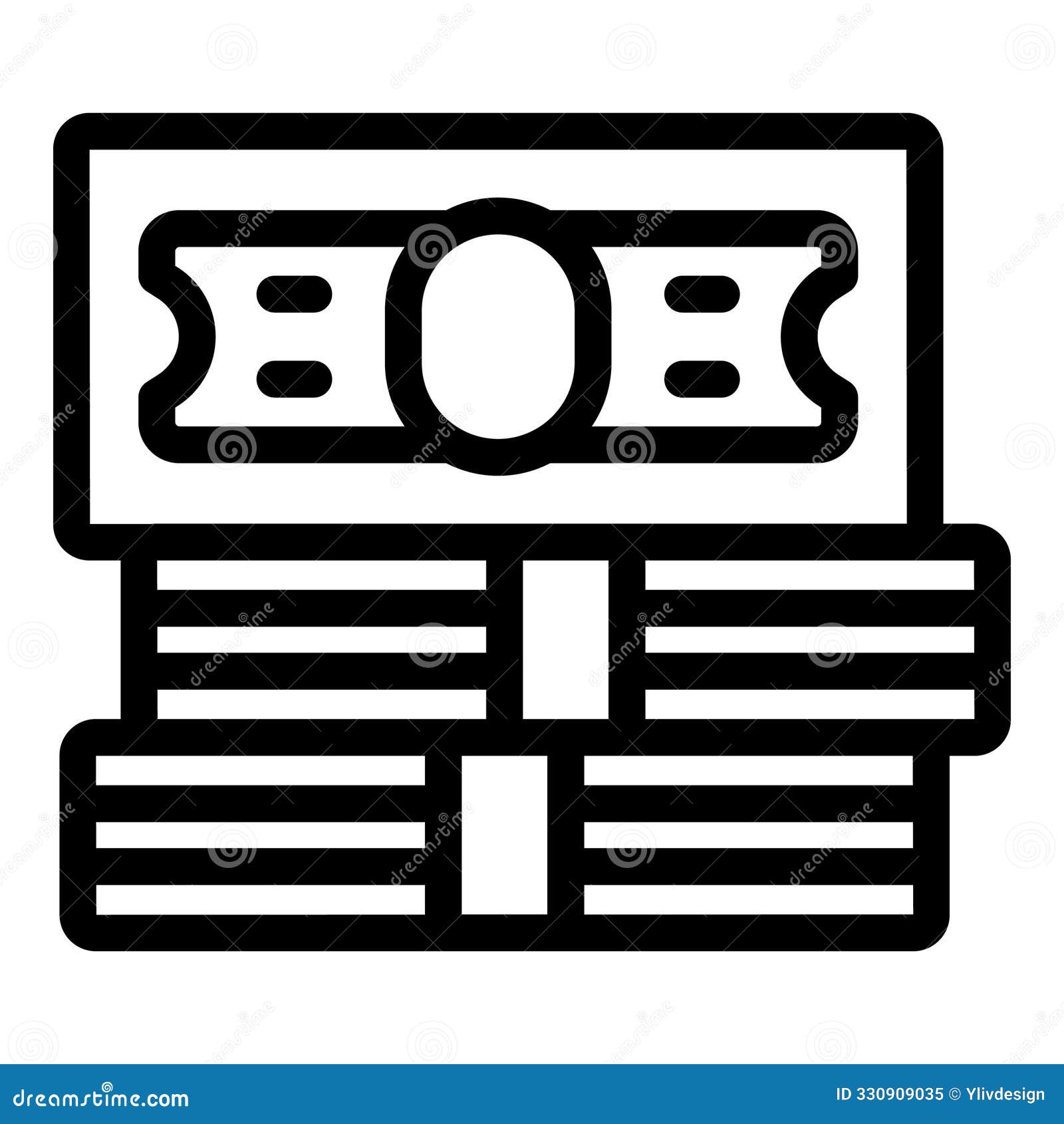 Stack of Banknotes Money Wealth Finance Savings Concept Icon Stock ...