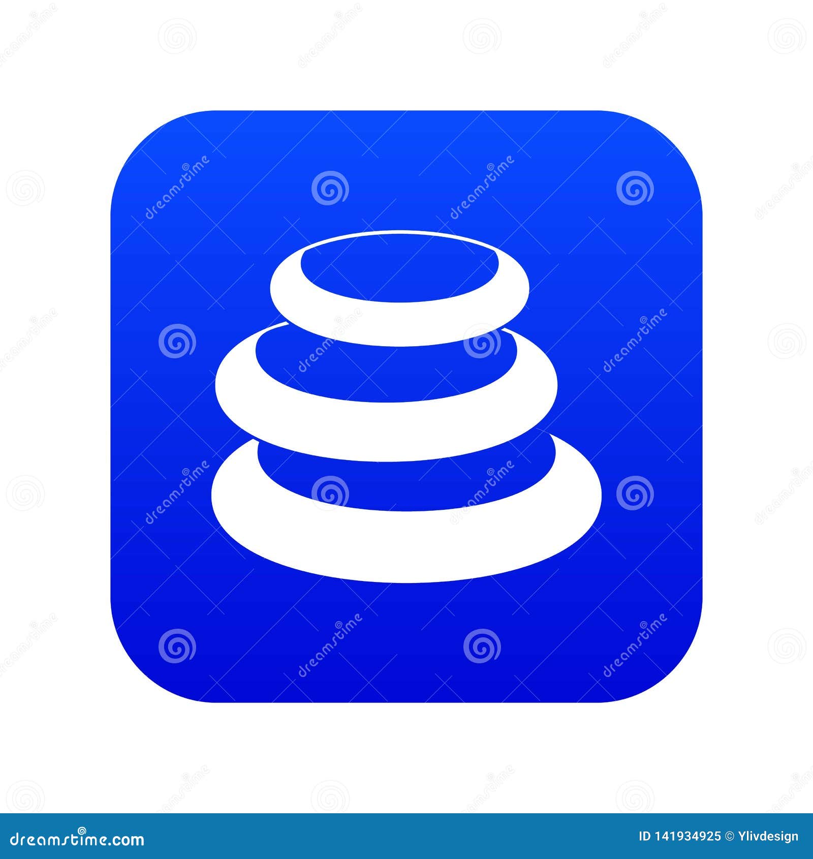 Stack of Basalt Balancing Stones Icon Digital Blue Stock Vector ...
