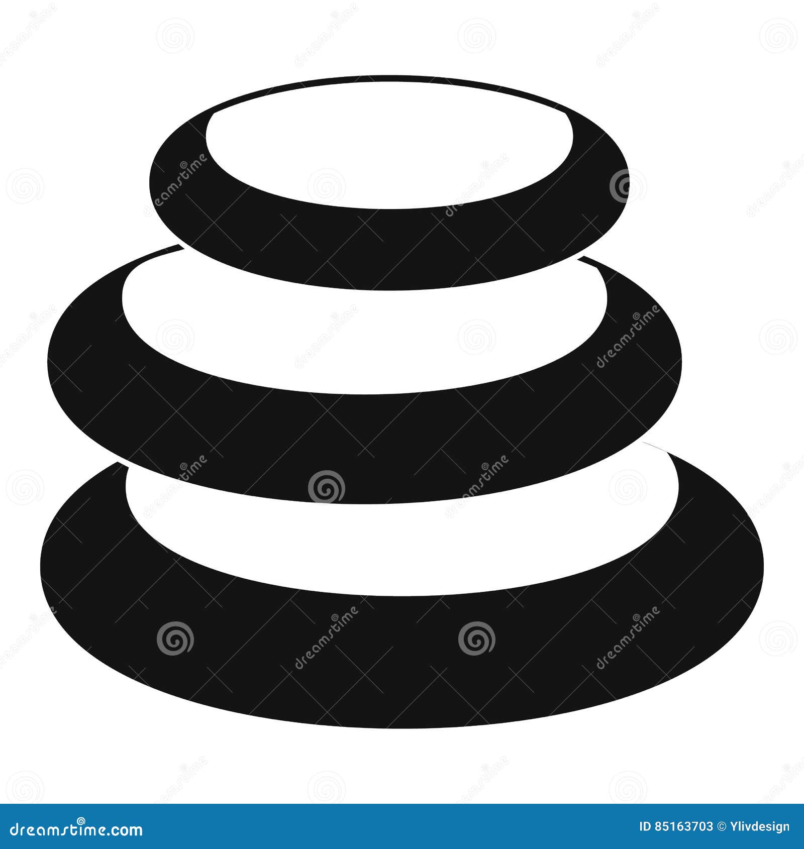 Stack of Basalt Balancing Stones Icon Stock Vector - Illustration of ...