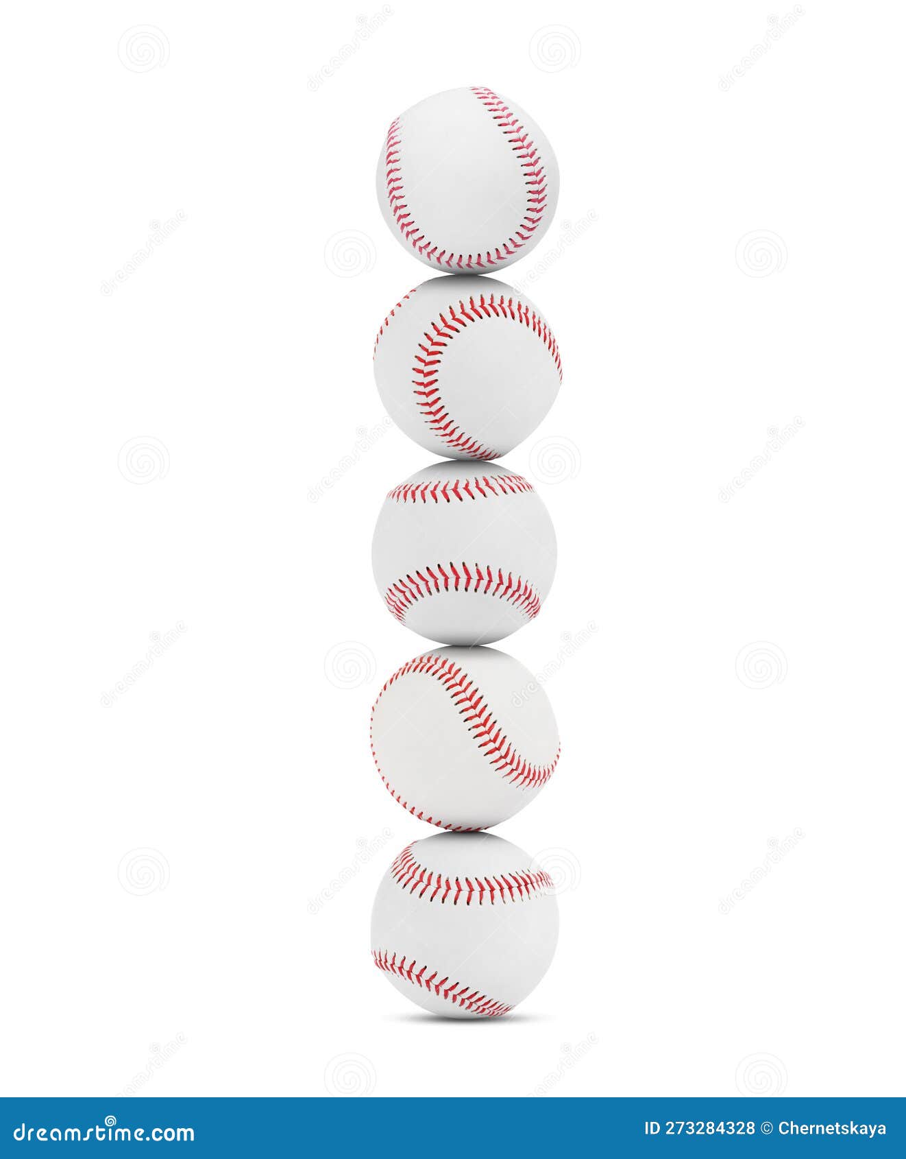 Stack of Baseball Balls on White Background Stock Photo - Image of ...
