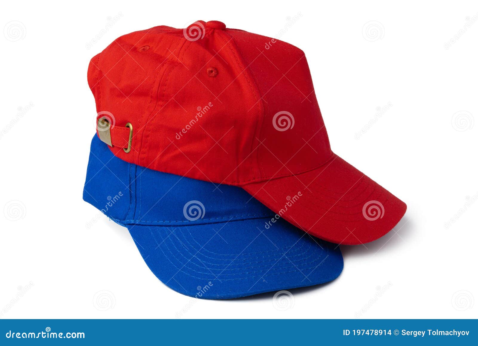 Stack of Baseball Caps Isolated on White Background Stock Photo - Image ...