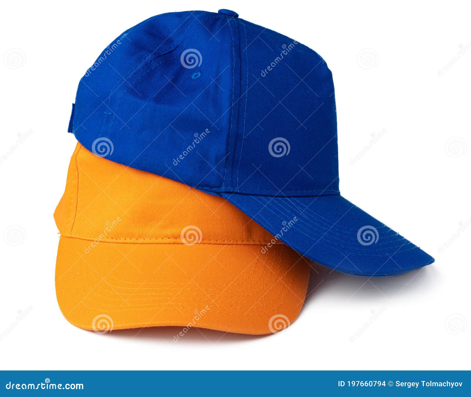 Stack of Baseball Caps Isolated on White Background Stock Photo - Image ...