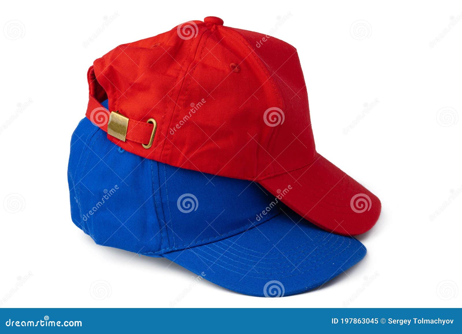 Stack of Baseball Caps Isolated on White Background Stock Image - Image ...