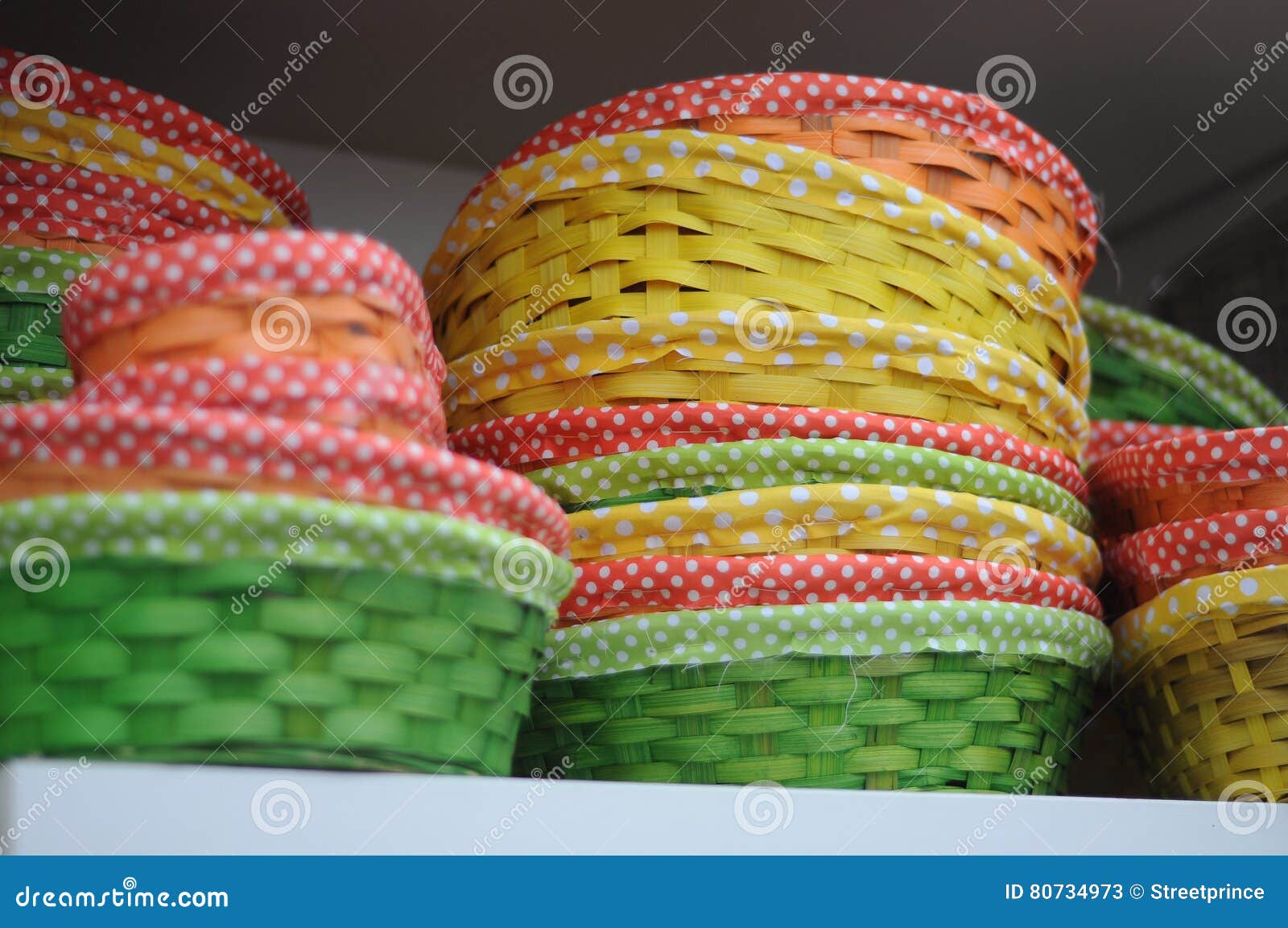 A stack of basket stock image. Image of ornament, knickknack - 80734973