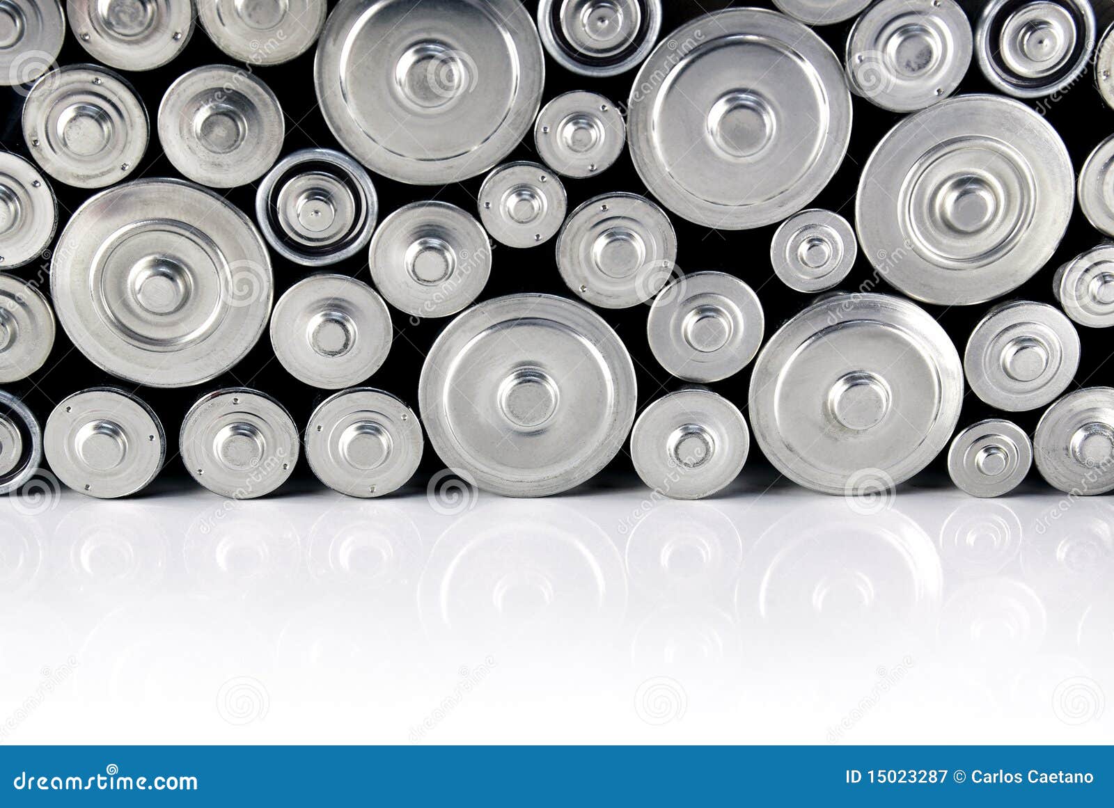 Stack of batteries stock image. Image of electricity - 15023287