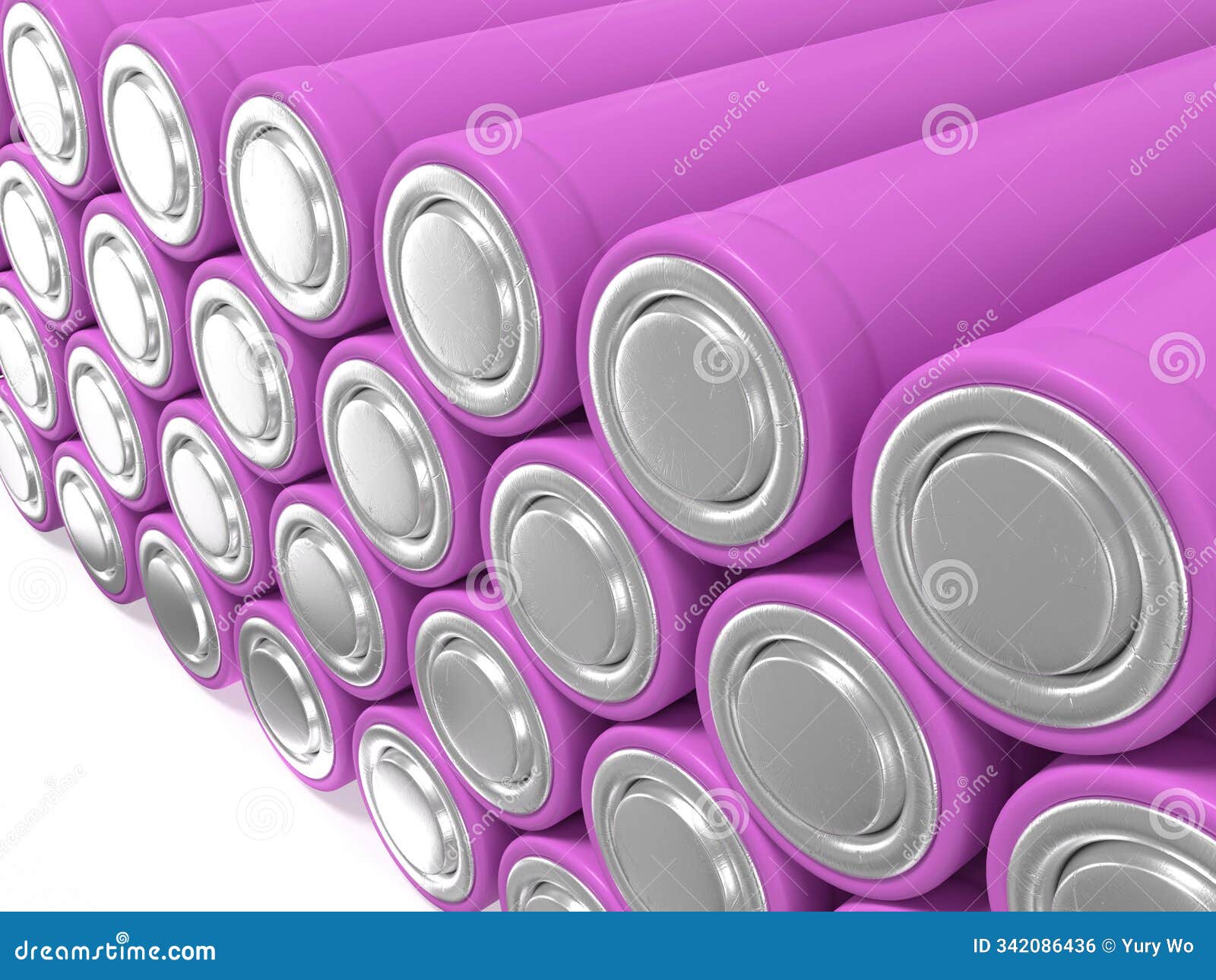Stack of batteries 3D stock illustration. Illustration of capacity ...