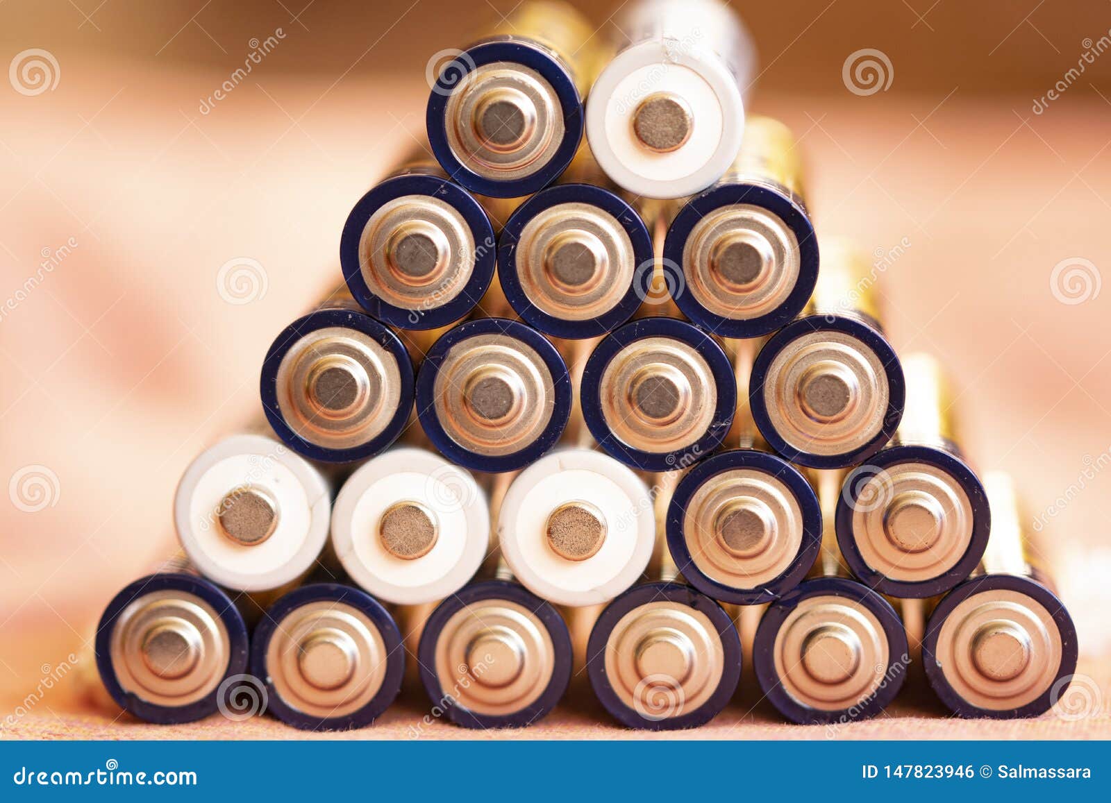 Stack of Portable Batteries Stock Photo - Image of batteries ...