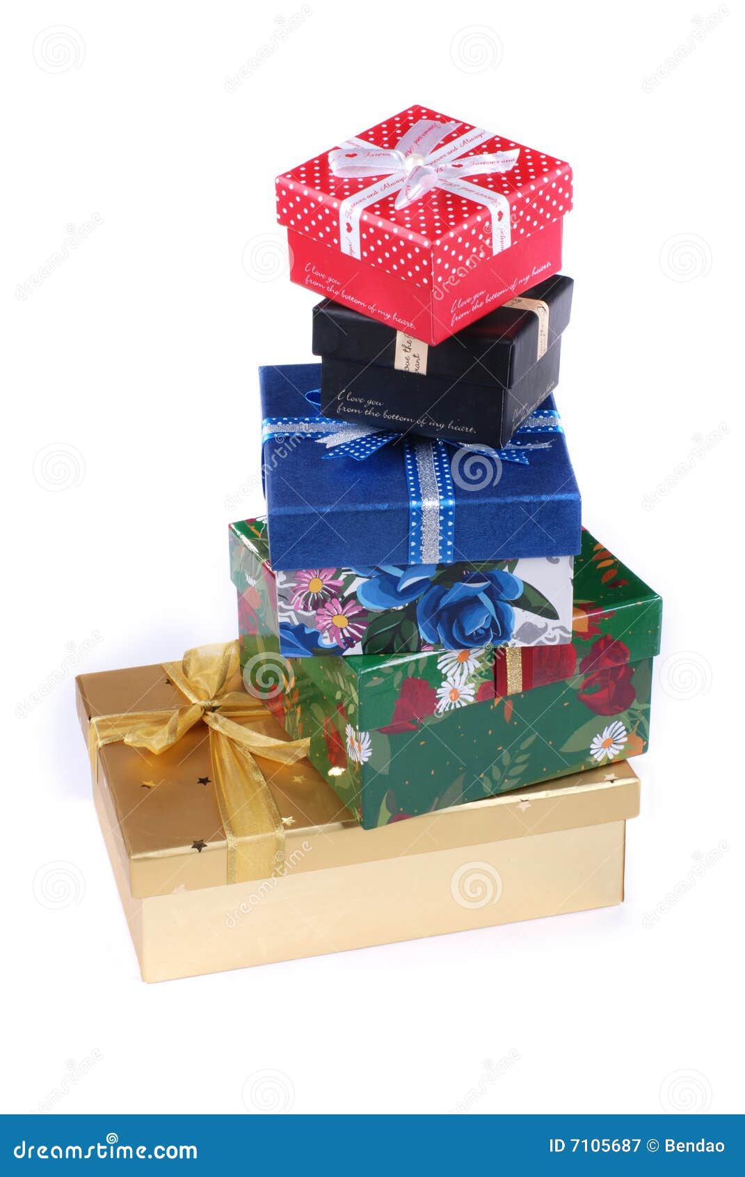 Stack of Beautiful Gift Boxes Stock Image - Image of present ...