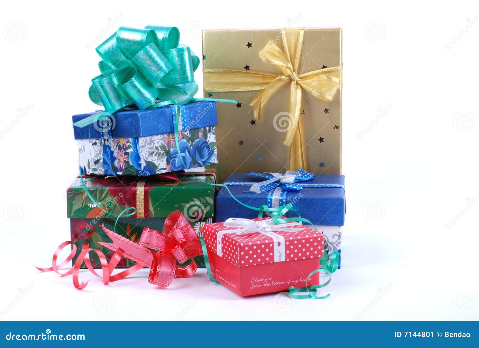 Stack of Beautiful Gift Boxes Stock Image - Image of isolated, year ...