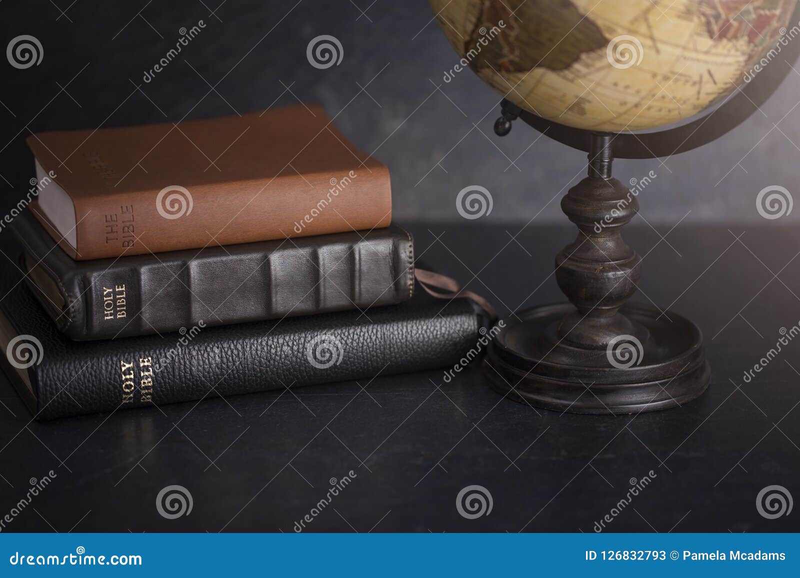 Stack Of Old Bibles Including German Bibles Stock Image | CartoonDealer ...