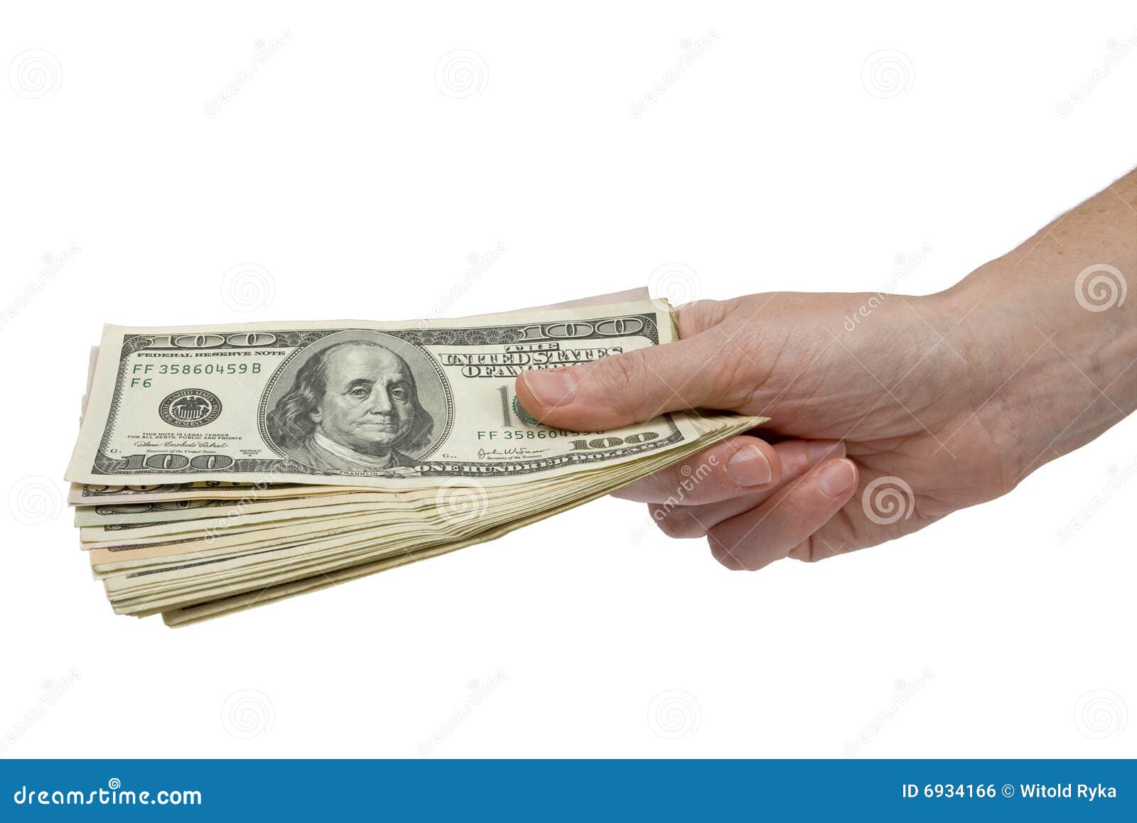 Stack of bill in hand stock photo. Image of stack, wealth - 6934166