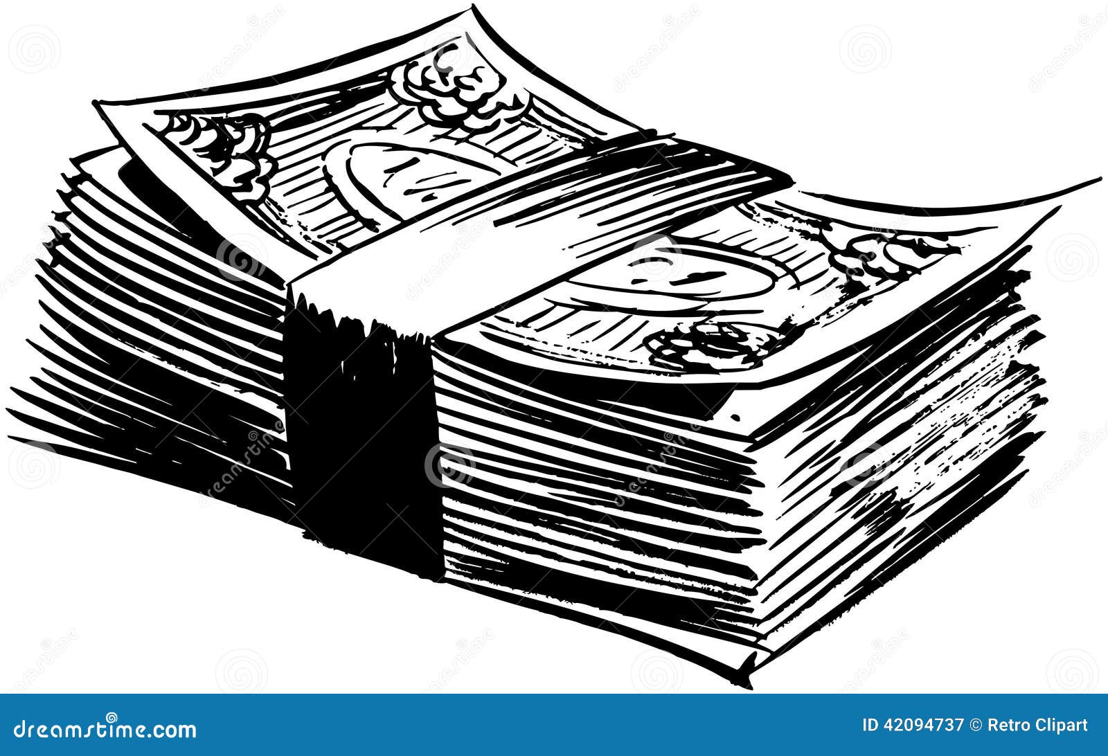 Stack of Bills stock vector. Illustration of dollars - 42094737