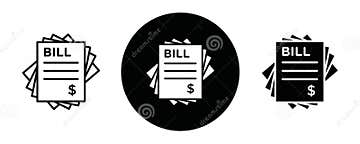 Stack of Bills Outline Icon Collection or Set. Stack of Bills Thin ...