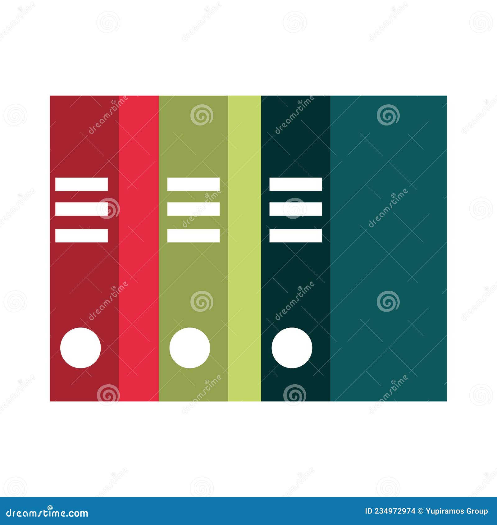 Stack of binder stock vector. Illustration of organize - 234972974