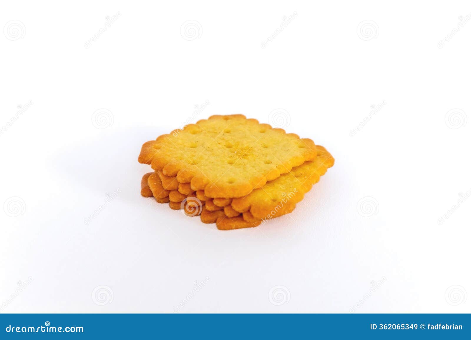 A Stack of Biscuit Crackers in a Square Shape on a White Background ...