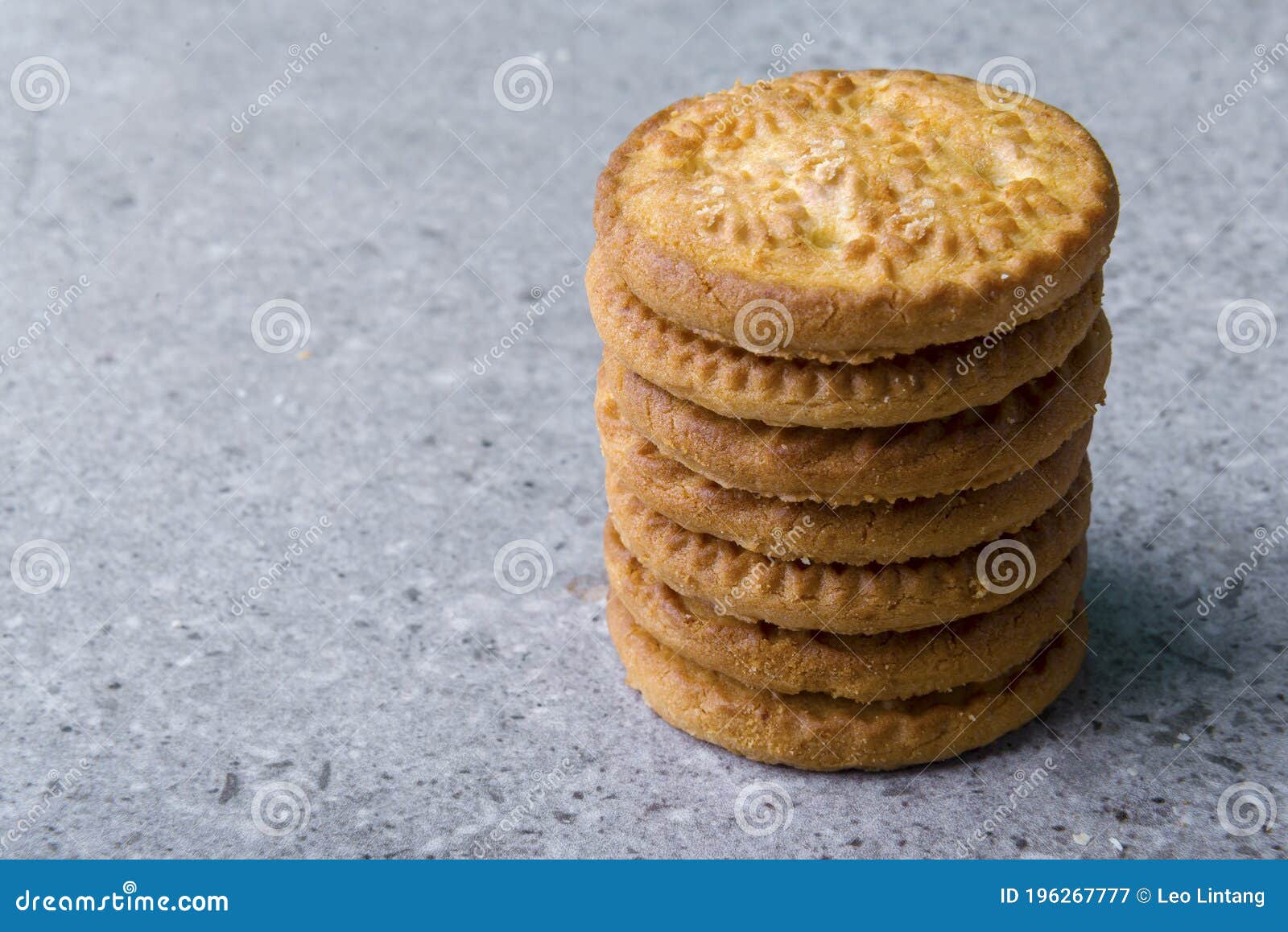 Stack of biscuit stock image. Image of detail, crispy - 196267777