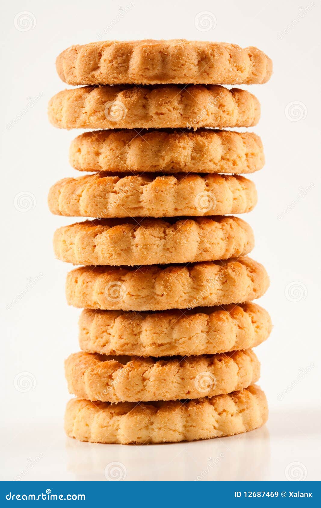 Stack of biscuits stock image. Image of cookies, cake - 12687469