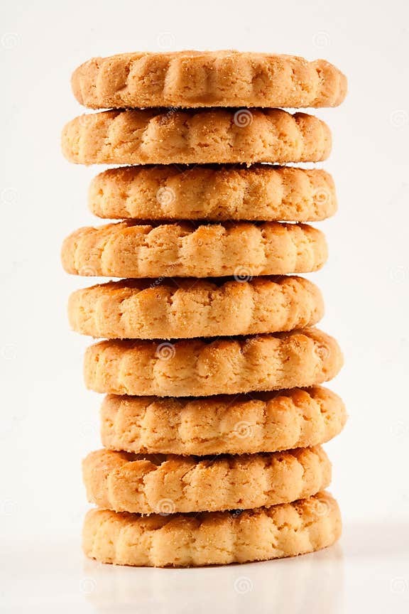 Stack of biscuits stock image. Image of cookies, cake - 12687469