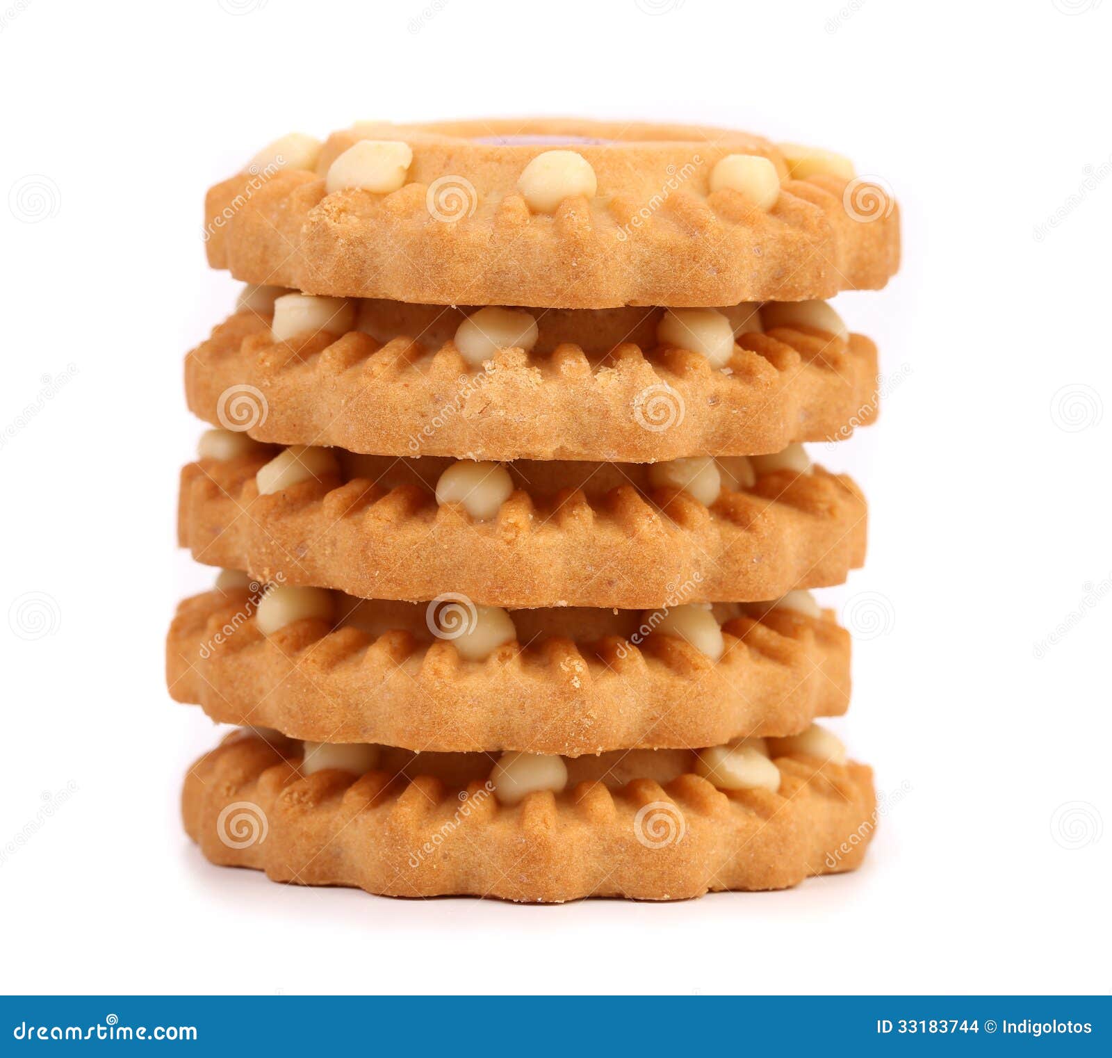 Stack of Biscuits. Close Up Stock Photo - Image of round, crunchy: 33183744