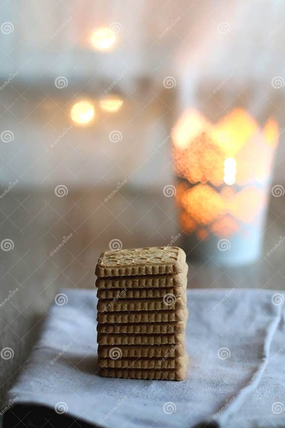 Stack of Biscuits stock photo. Image of crunchy, cookie - 239830230