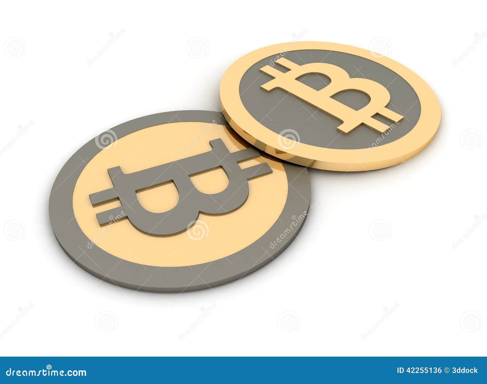 Stack of bitcoins on white stock illustration. Illustration of currency ...