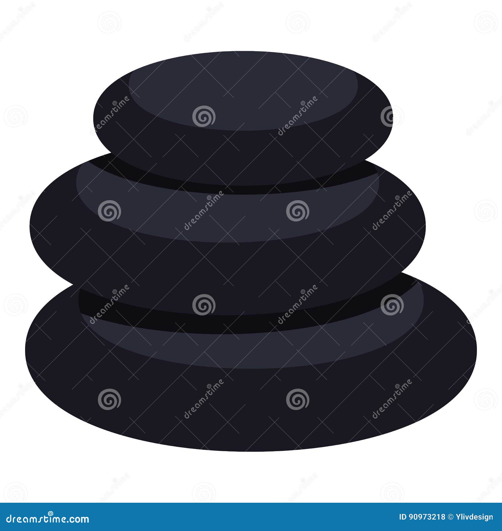Stack of Black Basalt Balancing Stones Icon Stock Vector - Illustration ...