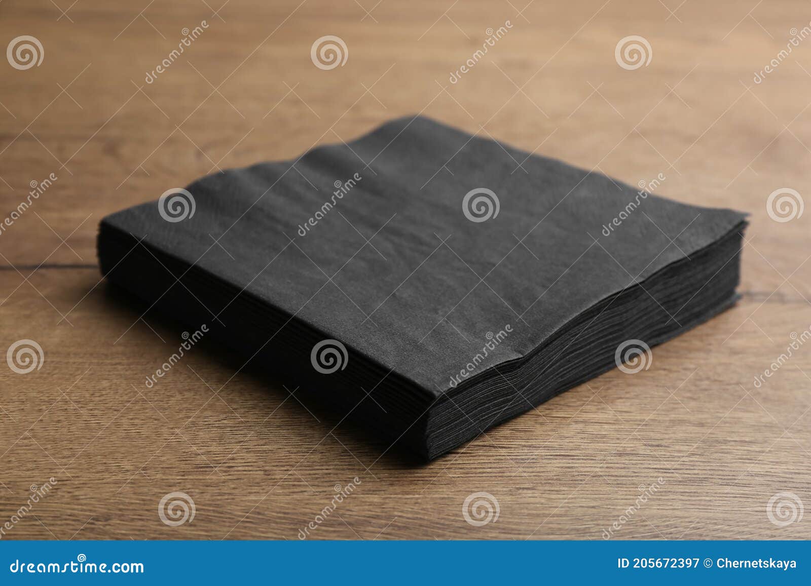Stack of Black Clean Paper Tissues on Wooden Table Stock Image - Image ...