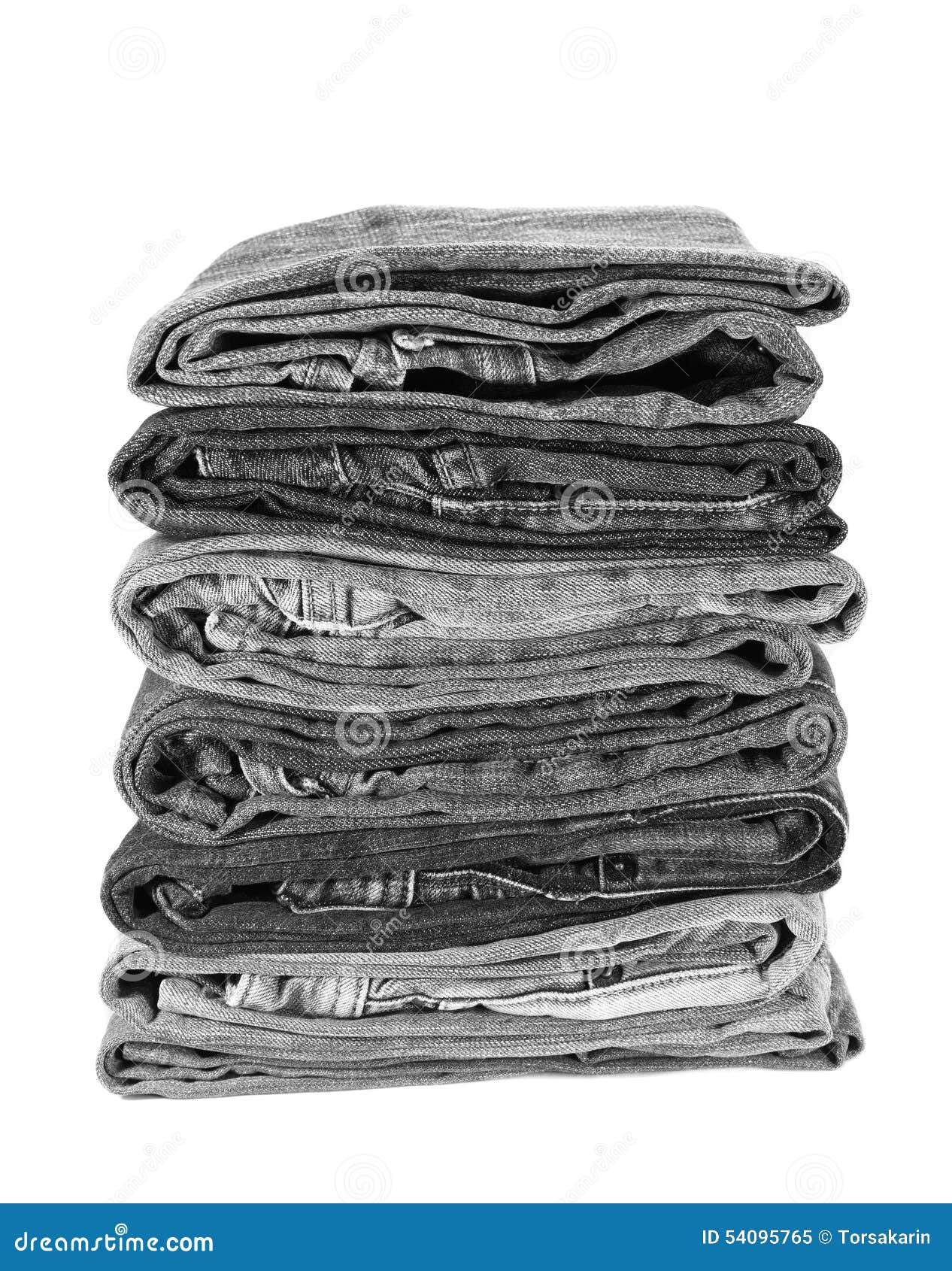 Stack of Black denim jean stock image. Image of apparel - 54095765
