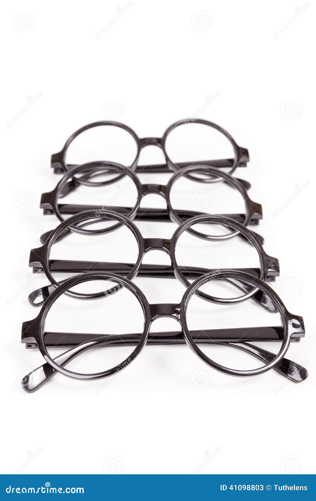 Stack of black glasses stock image. Image of modern, optical - 41098803