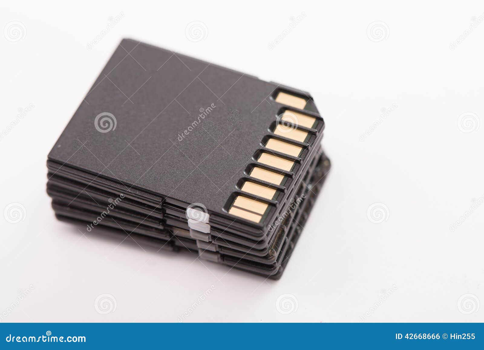 Stack Black Memory SD Card Isolated Stock Photo - Image of small ...