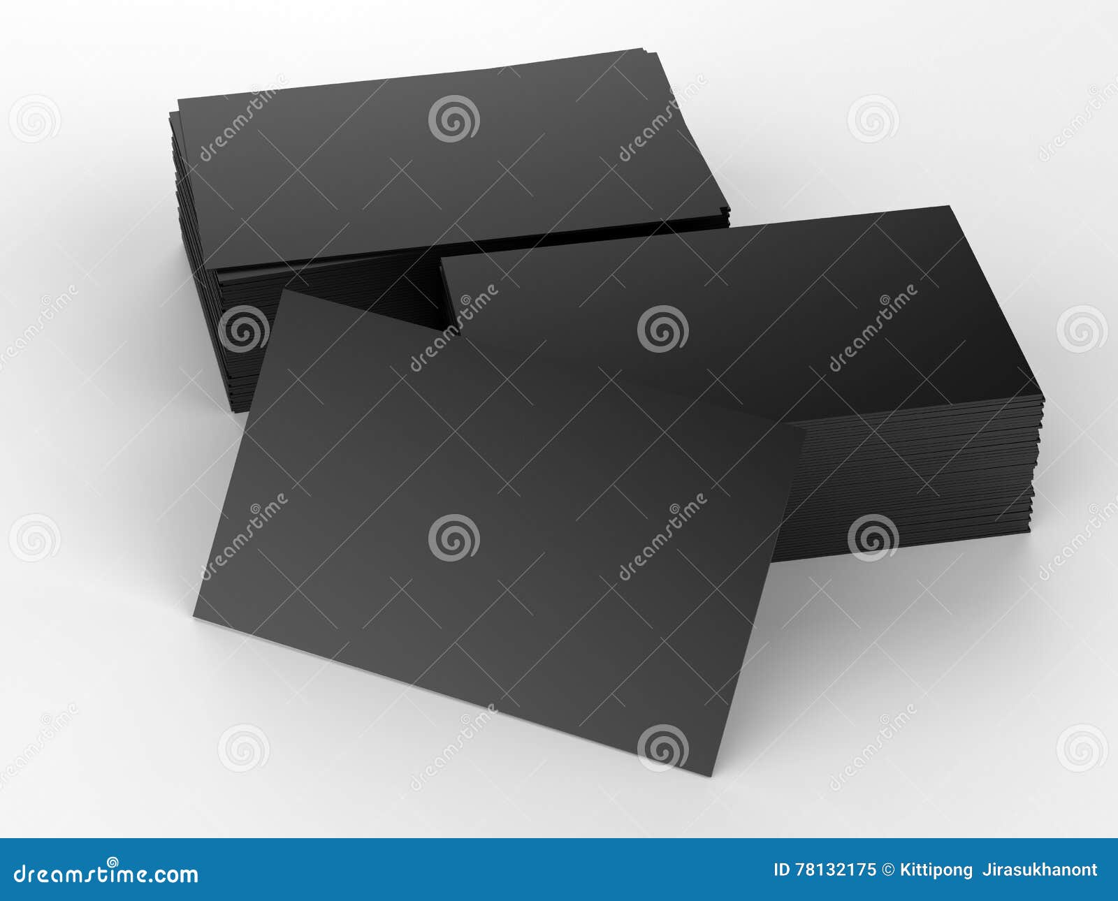 Stack of black name cards stock illustration. Illustration of space ...
