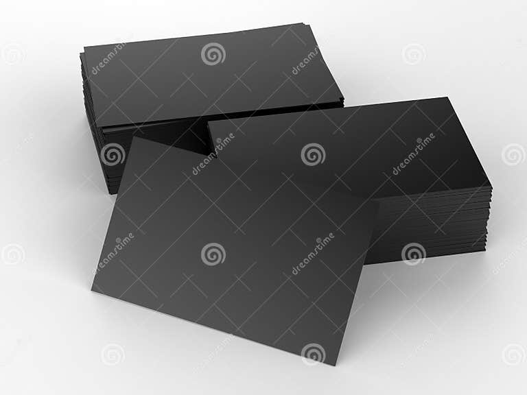 Stack of black name cards stock illustration. Illustration of space ...