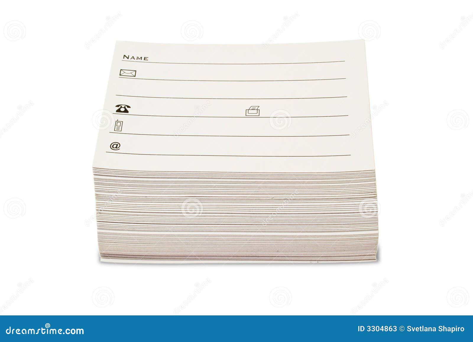 Stack of Blank Address Cards Stock Image - Image of administrative ...